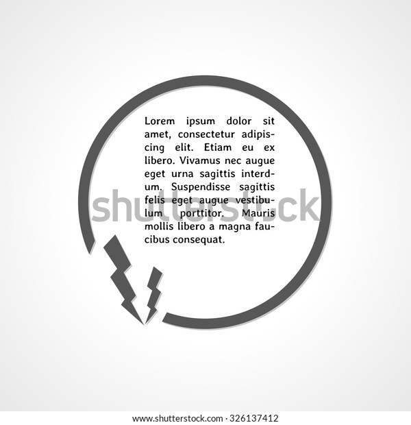 Lightning Symbol Circle On Gray Gradient Stock Vector (Royalty Free ...