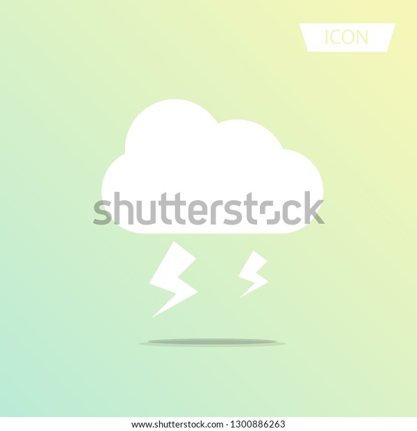Lightning Weather Icon Vector Isolated On Stock Vector (Royalty Free ...