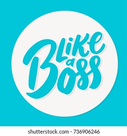Like Boss Lettering Stock Vector (Royalty Free) 731450545