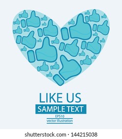 Like Button Heart Vector Illustration Stock Vector (Royalty Free ...
