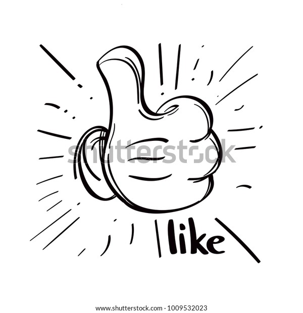 Like Cartoon Hand Showing Gesture Thumbs Stock Vector (Royalty Free ...