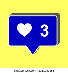 Like Comment Sign Blue Icon White Stock Vector (Royalty Free ...