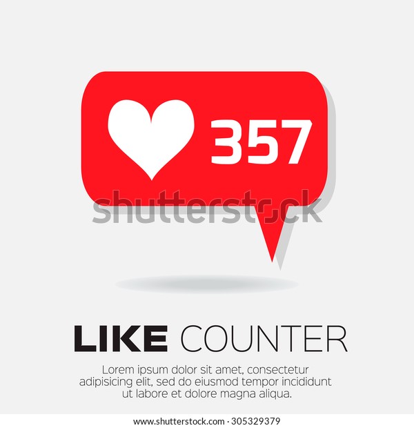 Like Counter Notification Icons Buttons Counter Stock Vector (Royalty ...