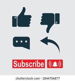 Like Dislike Comments Share Subscribe Vector Stock Vector (Royalty Free ...