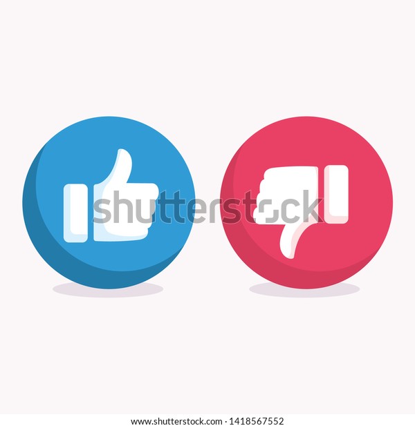 Like Dislike Icon Symbol Vector Stock Vector (Royalty Free) 1418567552