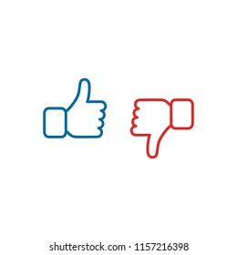 Like Dislike Symbol Stock Vector (Royalty Free) 1157216398 | Shutterstock