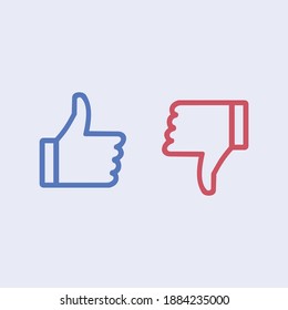 Like Dislike Icons Set Thumbs Thumbs Stock Vector (Royalty Free) 784774918