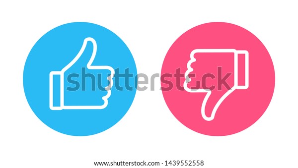 Like Dislike Vector Contour Icons Design Stock Vector (Royalty Free ...