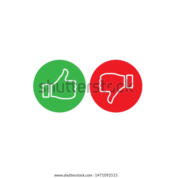 Like Dislike Vector Contour Icons Design: vetor stock (livre de ...