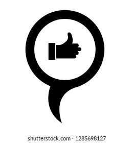 Like Finger Icon Map Pin Logo Stock Vector (Royalty Free) 1285698127
