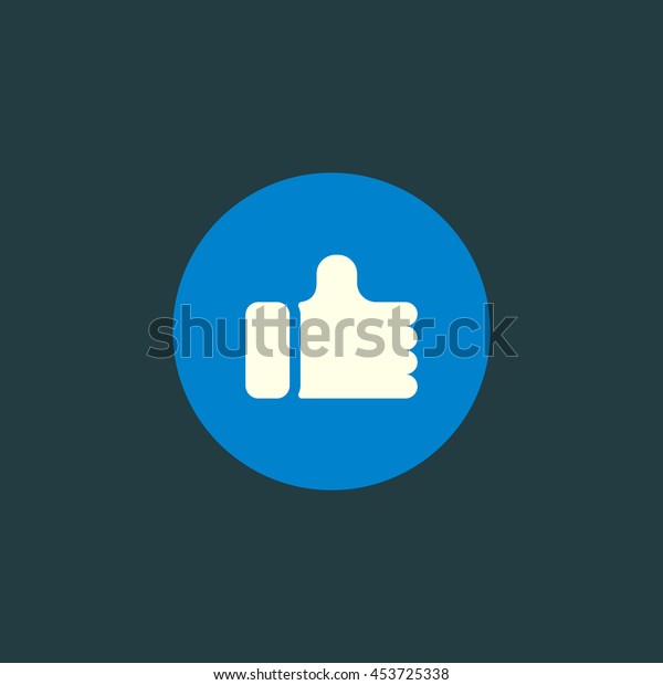 Like Flat Icon Thumbs Emoticon Stock Vector (Royalty Free) 453725338 ...