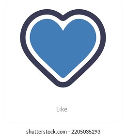 Like Heart Icon Concept Stock Vector (Royalty Free) 2205035293 ...
