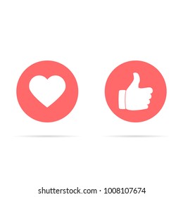 Like Thumb Heart Vector Modern Icons Stock Vector (Royalty Free ...