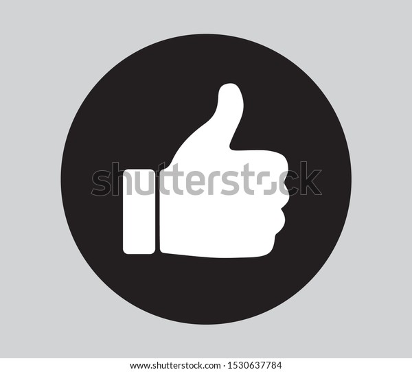 Like Icon Black White Wector Design Stock Vector (Royalty Free) 1530637784
