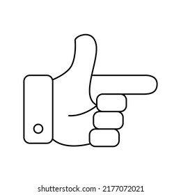 Like Icon Hand Like Thumb Outline Stock Vector (Royalty Free ...