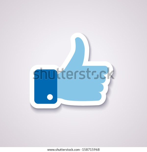 Like Icon Isolated Blue Colors Background Stock Vector (Royalty Free ...