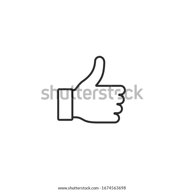Like Icon Line Sign Thumbs Trendy Stock Vector (Royalty Free ...