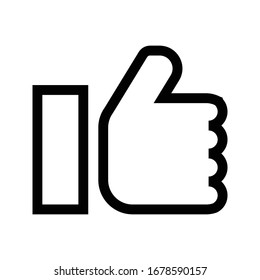 Like Icon Outline Isolated Vector Illustration Stock Vector (Royalty ...