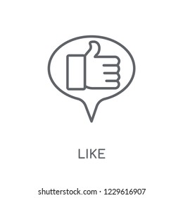 Like Linear Icon Modern Outline Like Stock Vector (Royalty Free ...