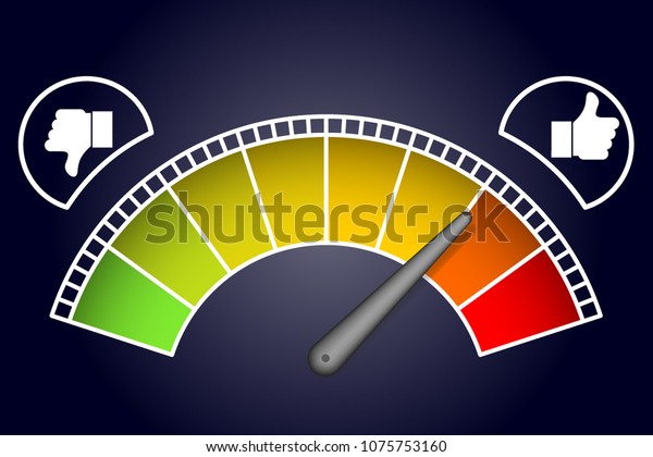 Like Measurement Meter Arrow Dashboard Vector: vector de stock (libre ...