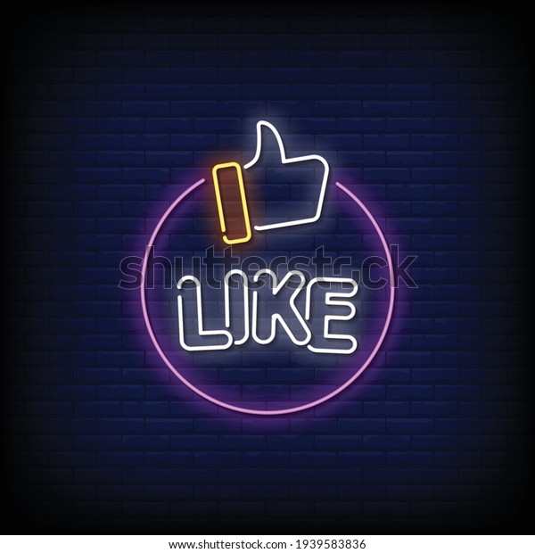 Like Neon Signs Style Text Vector Stock Vector (Royalty Free ...