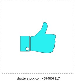 Like Outline Vector Icon Black Editable Stock Vector (Royalty Free ...
