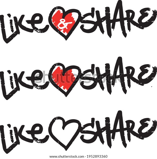 Like Share Heart Icon Stock Vector (Royalty Free) 1952893360 | Shutterstock