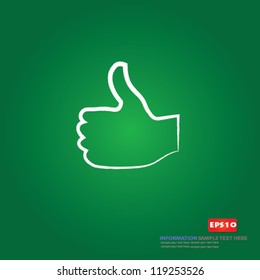 Like Sign On Blackboard Backgroundvector Stock Vector (Royalty Free ...