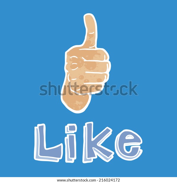 Like Sign Vector Stock Vector (Royalty Free) 216024172 | Shutterstock