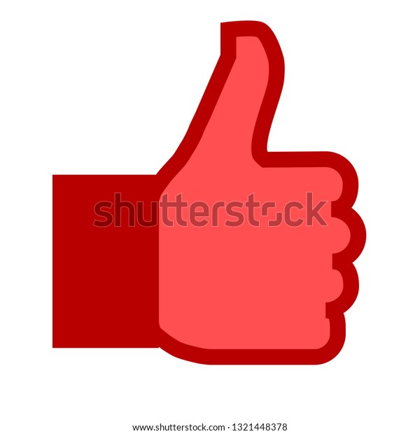 Like Symbol Icon Red Simple Outline Stock Vector (Royalty Free ...