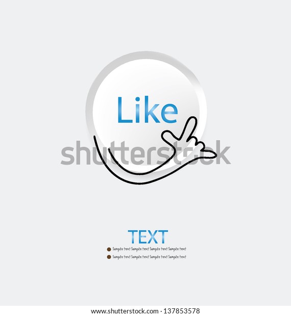 Like Symbol Vector Illustration Stock Vector (Royalty Free) 137853578 ...