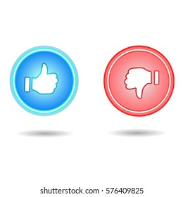 Thumb Thumb Down Buttons Vector Illustration Stock Vector (Royalty Free ...