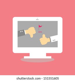 Like Unlike Symbol Vector Cartoon Style Stock Vector (Royalty Free ...