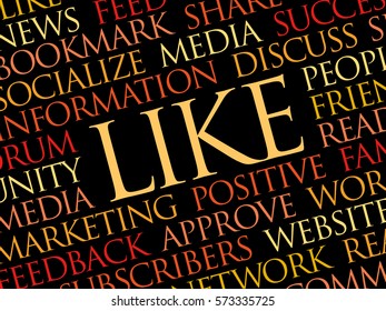 Like Word Cloud Collage Business Concept Stock Vector (Royalty Free ...