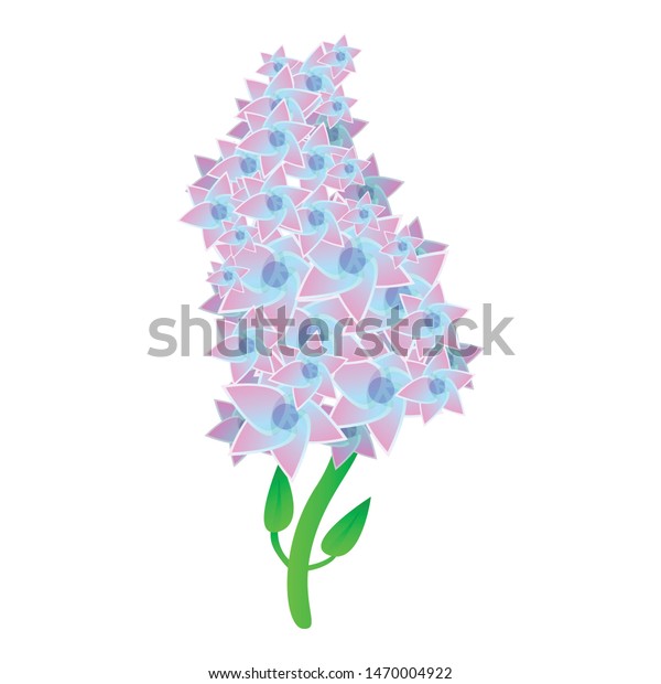 Lilac Flower Icon Cartoon Lilac Flower Stock Vector (Royalty Free ...