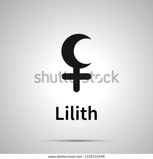 Lilith Astronomical Sign Simple Black Icon Stock Vector (Royalty Free ...