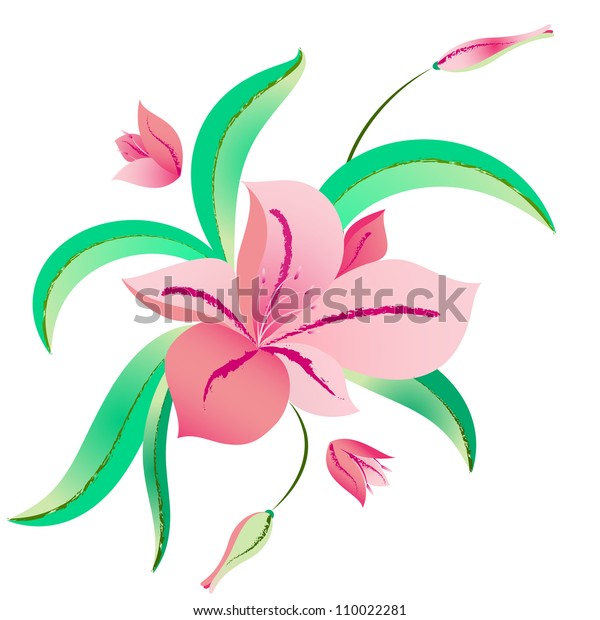 Lily Flower Vector Eps 8 Stock Vector (Royalty Free) 110022281 ...