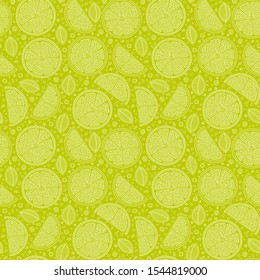 Lime Seamless Pattern Colorful Sketch Limes Stock Vector (Royalty Free ...