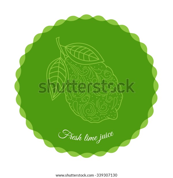Lime Vector Label Juicenature Lime Logotype Stock Vector (Royalty Free ...