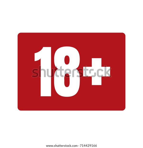 Limit Age Icon On Red Background Stock Vector (Royalty Free) 714429166 ...