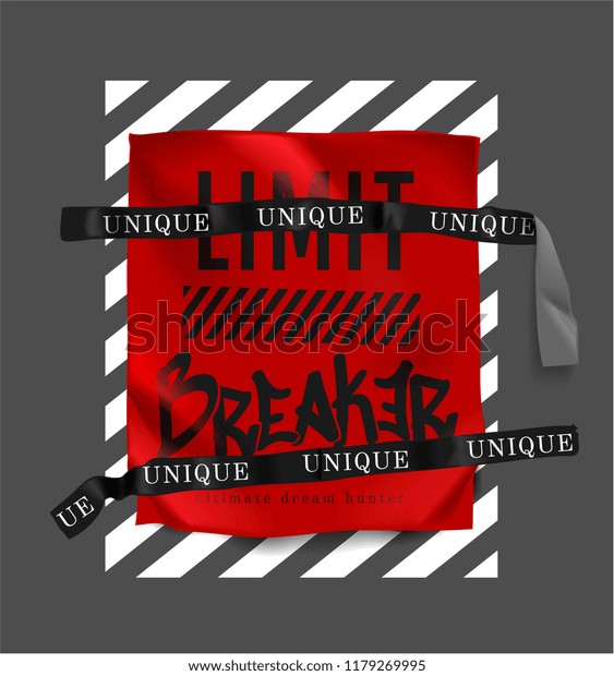 Limit Breaker Slogan Win Black Unique Stock Vector (Royalty Free ...