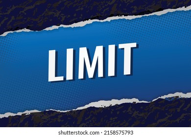 Limit Word Concept Vector Illustration Blue Stock Vector (Royalty Free ...