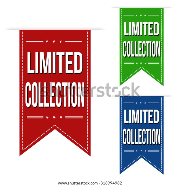 Limited Collection Banner Design Set Over: vector de stock (libre de ...