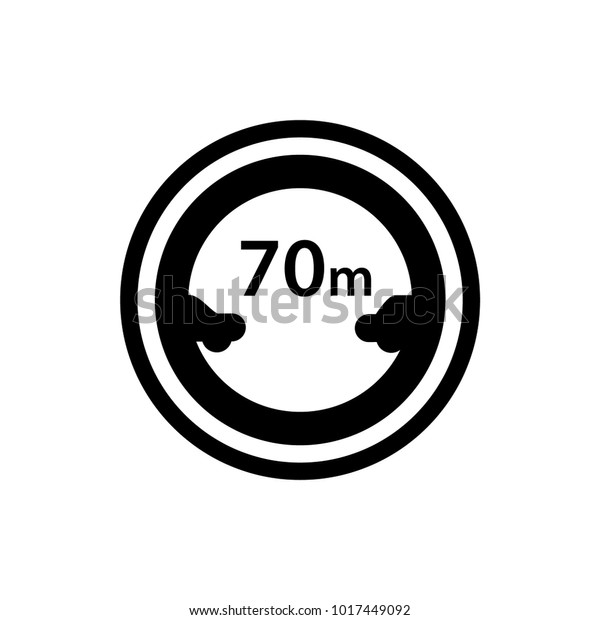Limited Distance Vector Road Sign Icon Stock Vector (Royalty Free ...