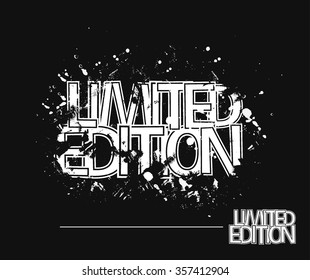 Limited Edition Grunge Text Design Stock Vector (Royalty Free ...