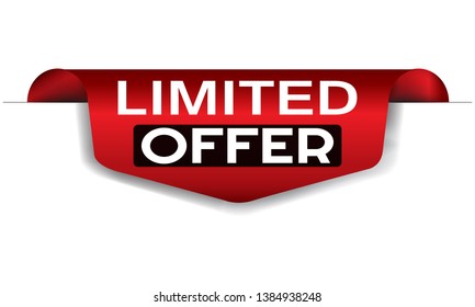 Limited Offer Red Vector Banner Stock Vector (Royalty Free) 1384938248 ...