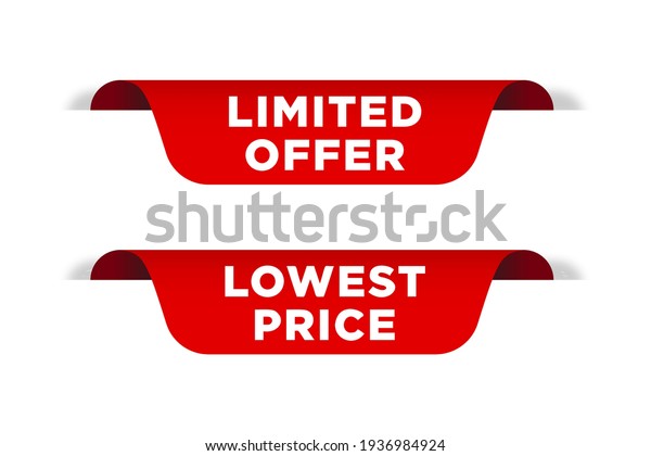 Limited Offer Ribbon Set Vector Banner Stock Vector (Royalty Free ...