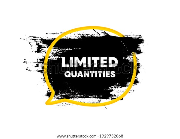 Limited Quantities Symbol Paint Brush Stroke Stock Vector (Royalty Free ...