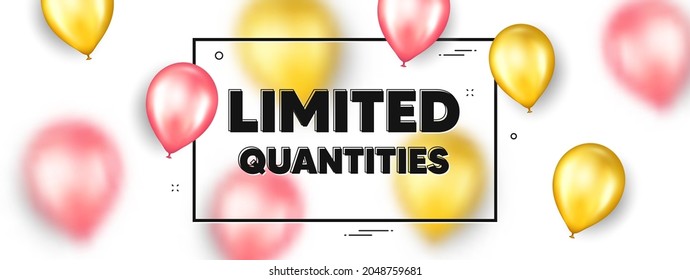 Limited Quantities Text Balloons Frame Promotion Stock Vector (Royalty ...