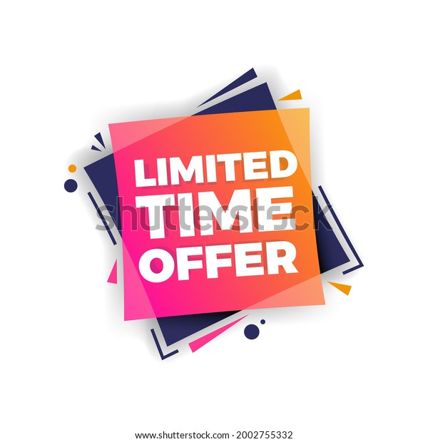 Limited Time Offer Shopping Vector Label Stock Vector (Royalty Free ...